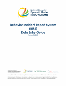 Behavior Incident Report System - National Center for Pyramid Model ...