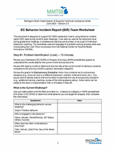 Behavior Incident Report System - National Center for Pyramid Model ...