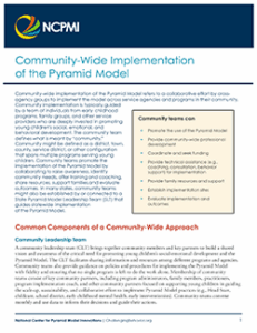 Community-Wide Implementation of the Pyramid Model - National Center ...